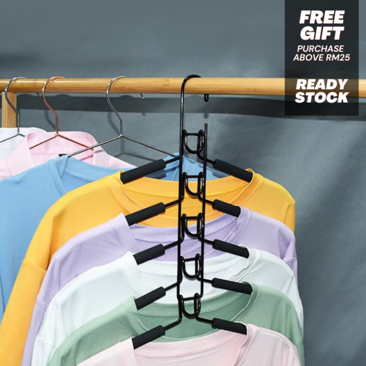 Space saving multi-functional multi-layer hanger/Pengantung pelbagai ...