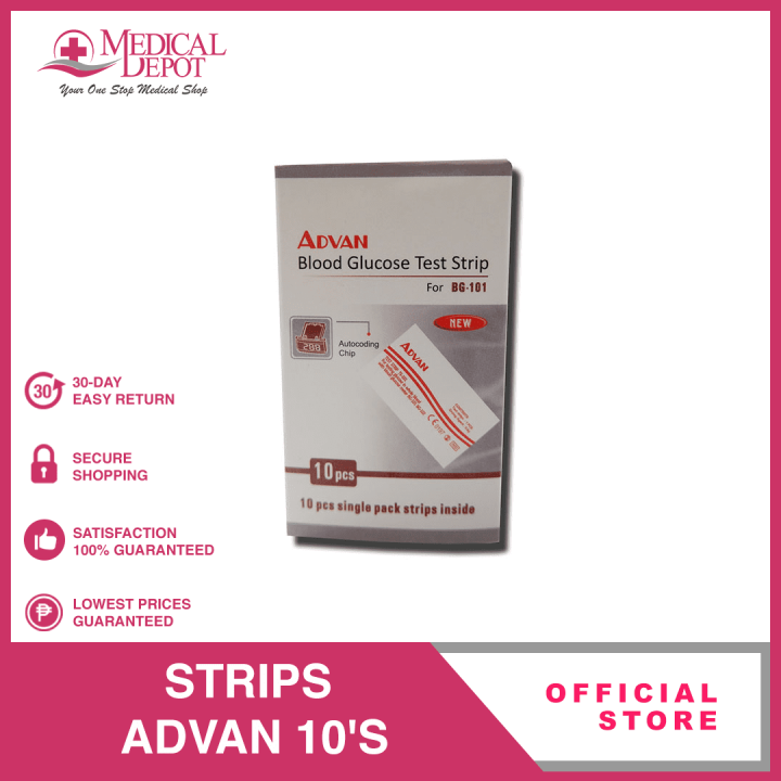 Advan Blood Glucose Test Strips | Lazada PH