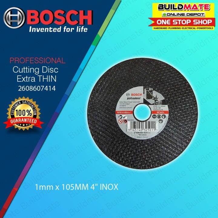 BOSCH INOX Stainless Steel Cutting Disc Wheel Extra THIN 1mm x 105mm 4 ...