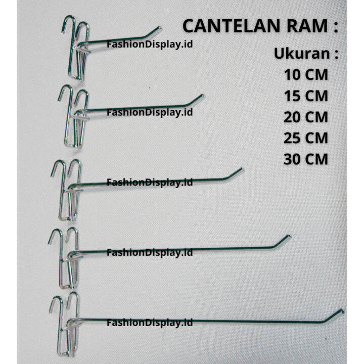 Single Hook Ram Berbagai macam Ukuran Display Gantungan Aksesoris ...
