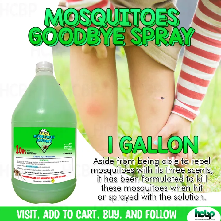Mosquitoes Goodbye Spray 1 Gallon Mosquito Killer Repellant Anti-dengue ...