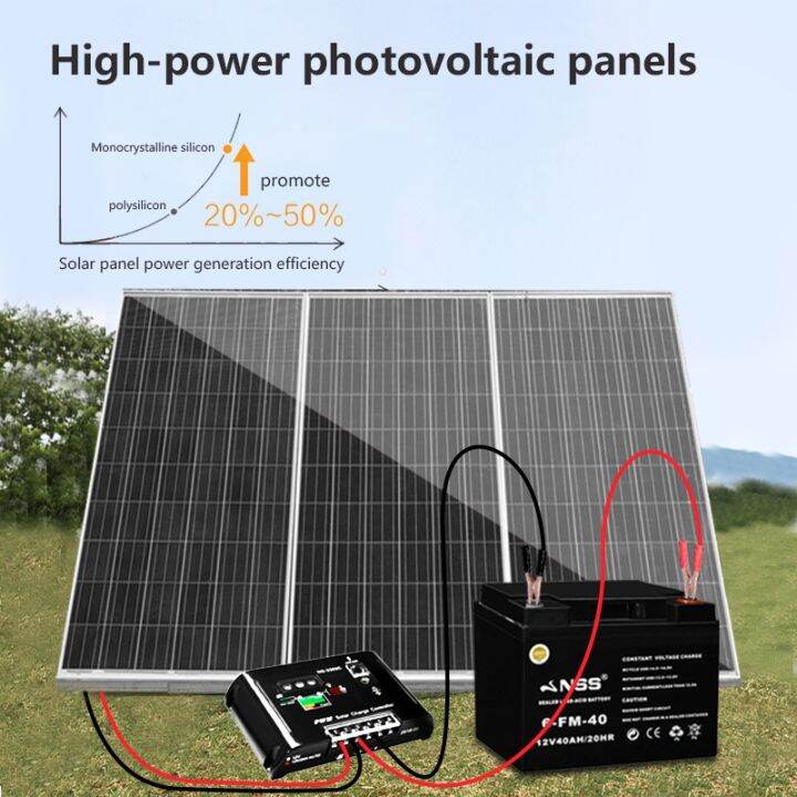 NSS 4 in 1 solar panel set for home With Battery controller system ...