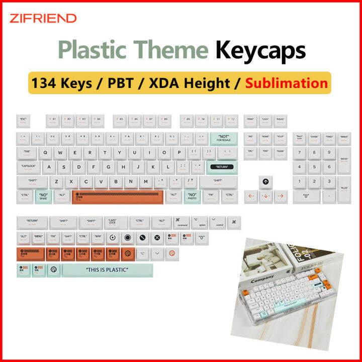 ZIFRIEND 134 Keys Plastic Theme Keycaps XDA PBT Mechanical Keyboard ...