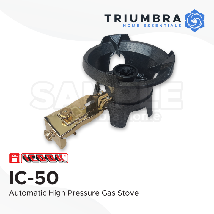 iCook High Pressure Gas Stove [IC-50] with free regulator and hose ...