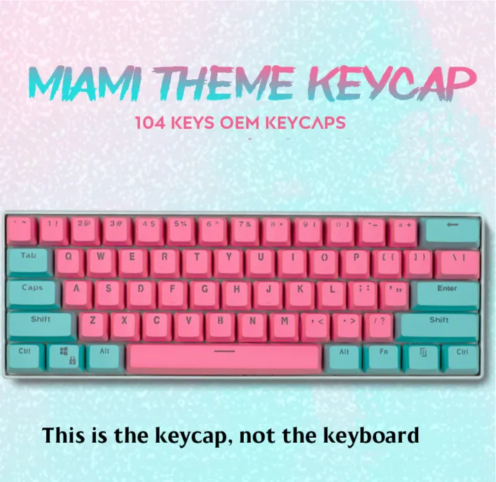 GPlanet เซ็ตปุ่มคีย์แคป 104 คีย์ PBT Backlight Keycaps ไฟลอด สำหรับคีย์ ...