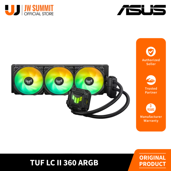 Asus TUF LC II 360 ARGB 120mm Radiator Fans Aura Sync All-in-One CPU Liquid Gaming Cooler ...
