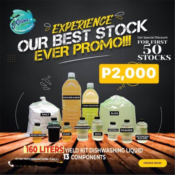 Extreme Blooms DIY Premium Dishwashing Liquid Big kit (160L Yield) Raw ...