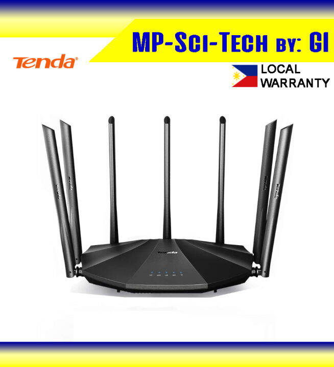Tenda AC23 Smart WiFi Router - AC2100 Dual Band Gigabit Wireless (up to 2033 Mbps) Internet ...