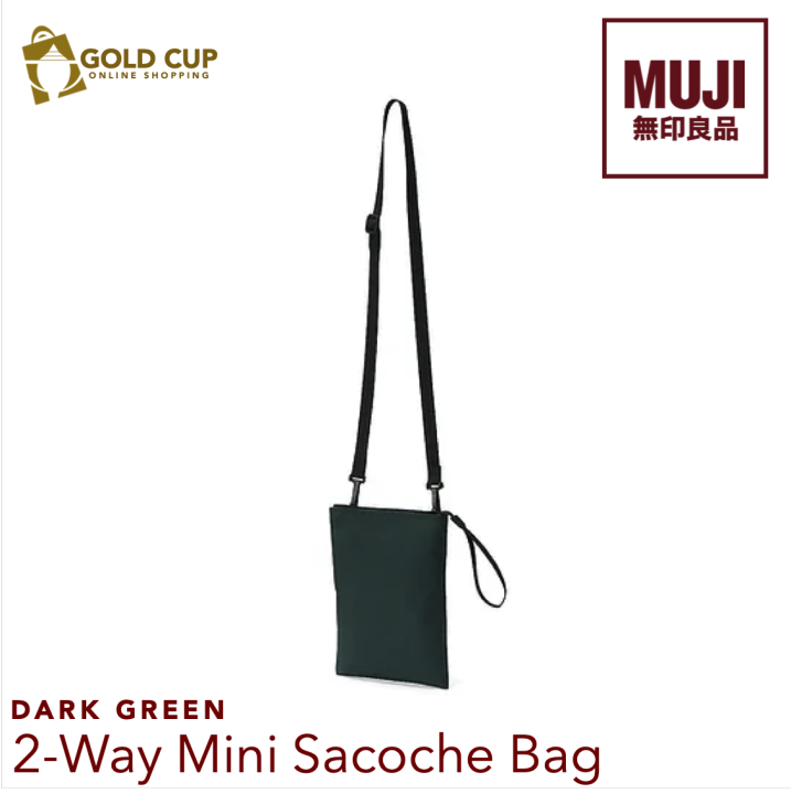 MUJI 2-Way Mini Sacoche Bag - Dark Green | Lazada PH