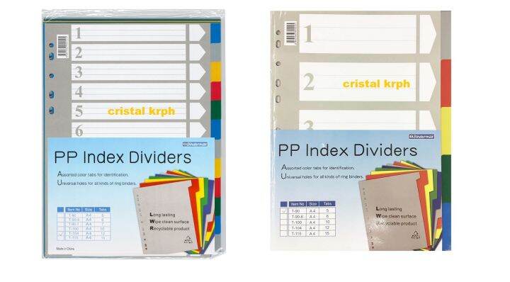 BINDERMAX PP INDEX DIVIDER A4, 5 TABS 10 TABS | Lazada PH