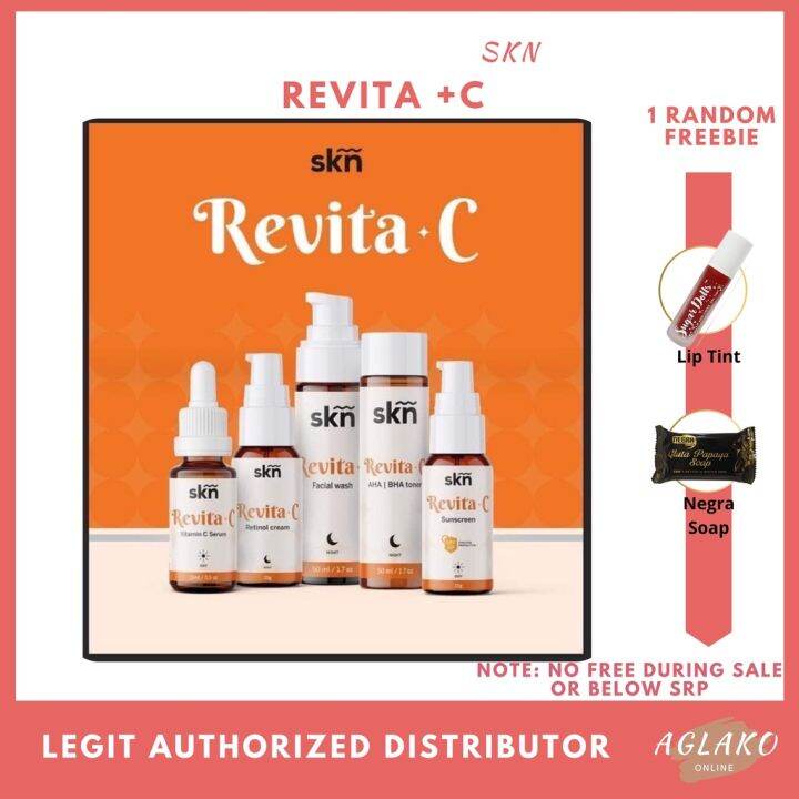 ♪REVITA - C 5-in-1 Vitamin C Serum + Retinol Set (Glass Skin, Anti-Acne ...