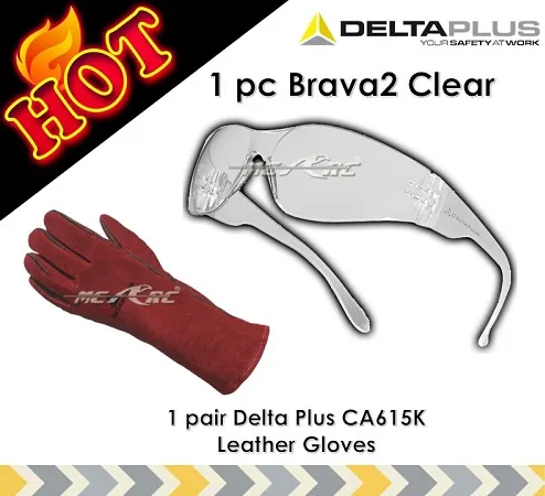 Delta Plus Brava2 Clear and Delta Plus CA615K Leather Gloves | Lazada PH