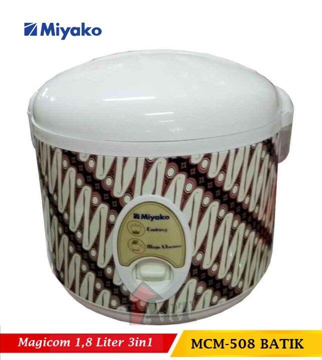 Magicom Miyako 3 in 1 MCM 508 Batik Klasik Rice Cooker 1,8 Liter Original Bergaransi Resmi ...