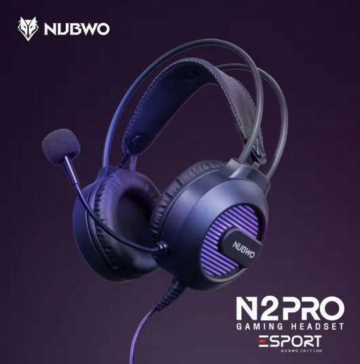 Nubwo N2 Pro Headset Gaming หูฟังเกมมิ่ง หูฟัง Stereo หูฟังคอม มีไฟ LED 7 สี มีสาย | Lazada.co.th
