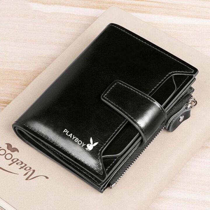 Playboy men Wallets Classic Short Zipper Korean-style men Purse Wallet ...