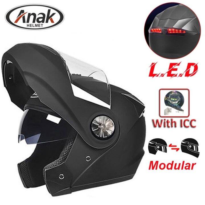 COD Anak ICC Sticker LED Original Modular Helmet Motorcycle Full Half ...