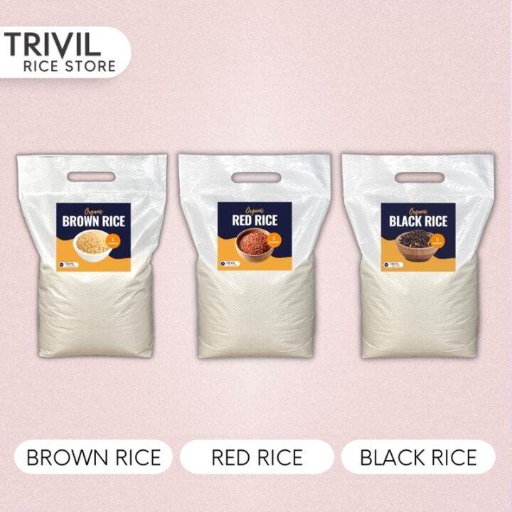 Organic Brown Rice Red Rice Black Rice 5kg | Lazada PH