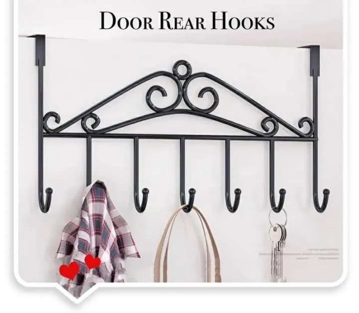 (Satisfy) Classy Household Back Door Hanger with 6 Coat Hooks for ...