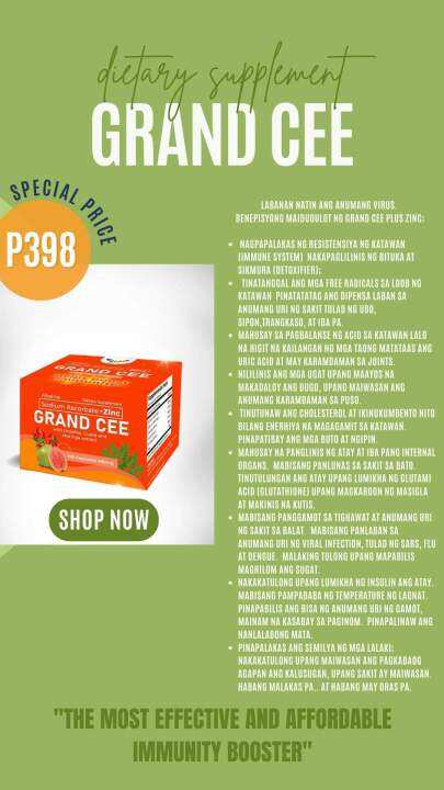 Grand Cee Plus Zinc - Alkaline (100 caps) | Lazada PH