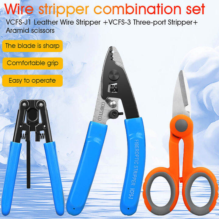3-piece optical fiber kit vcfs-3 optical fiber stripper / cable ...