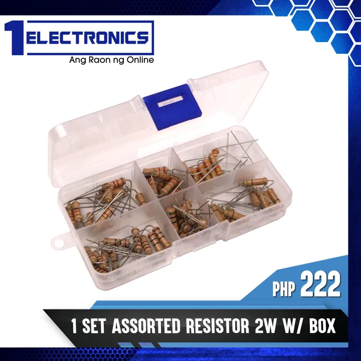 1Electronics 1 Set Assorted Resistor 2w, 0.33 Ohms, 2.2 Ohms, 180 Ohms ...