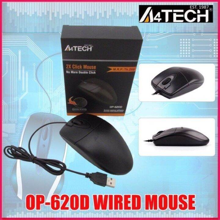[OP-620D]A4TECH MOUSE With 2x click wired mouse | Lazada PH