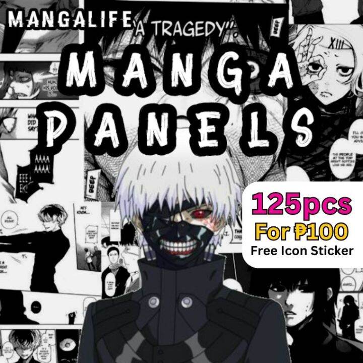 Manga Life Tokyo Ghoul Piso ₱1 Anime Manga Panels Wall Decor Sticker A6 ...