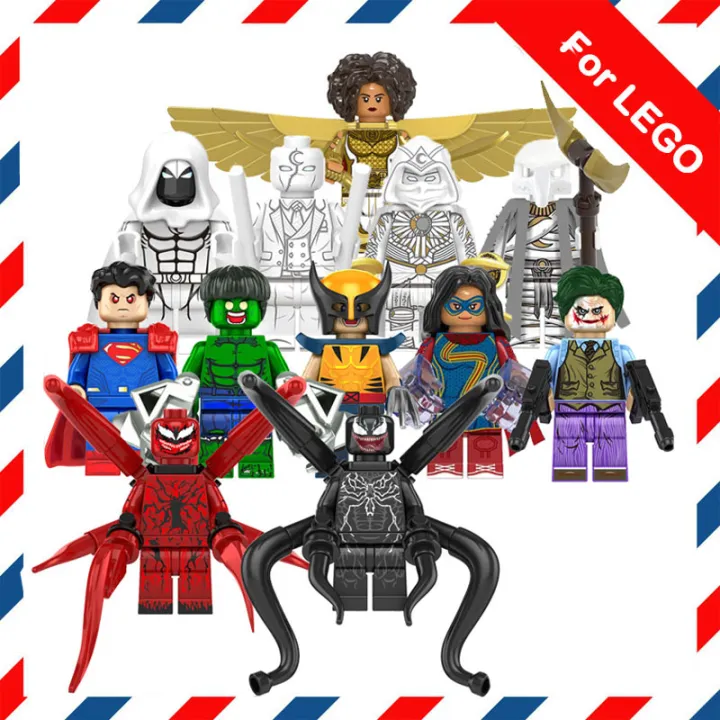 Marvel Moon Knight Minifigures Khonshu Layla Ms. Marvel Venom Symbiote ...