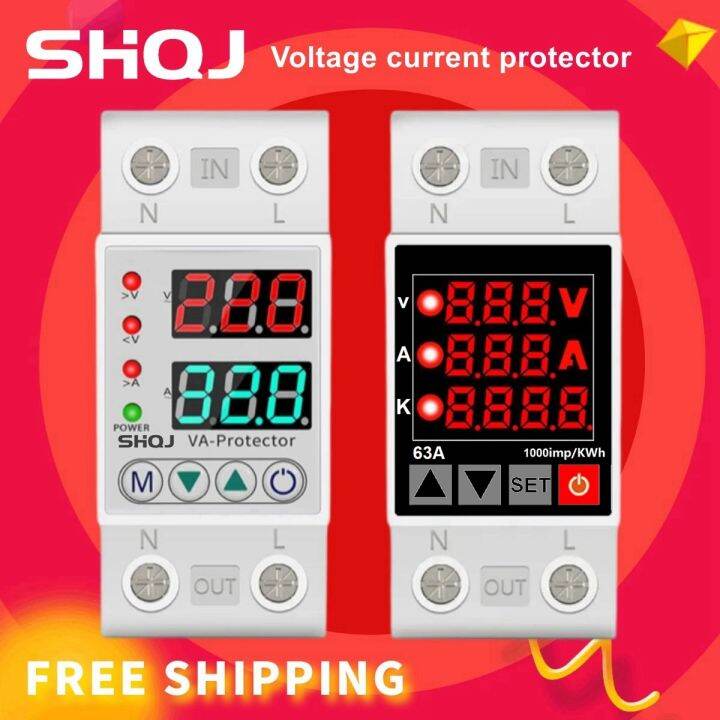 VA Protector Overvoltage undervoltage Overcurrent KWh Display Din Rail ...