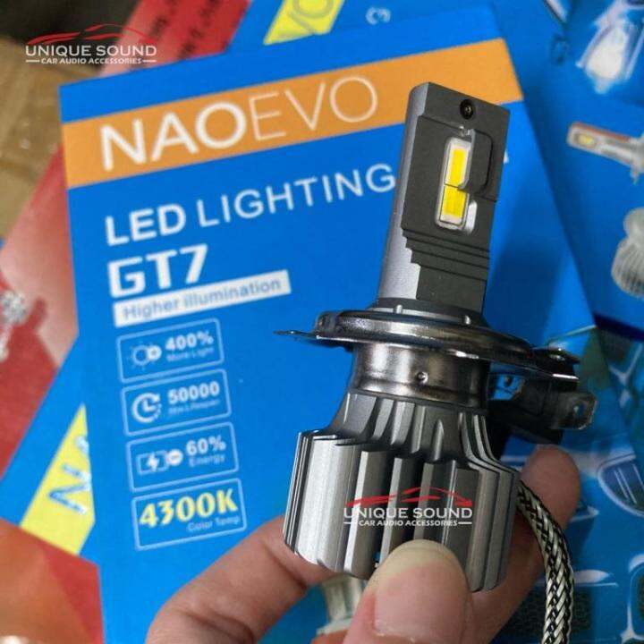 NAOEVO GT7 LED Headlight High Lumen 8400lm/bulb 4300k Warm White +400% Brightness | Lazada