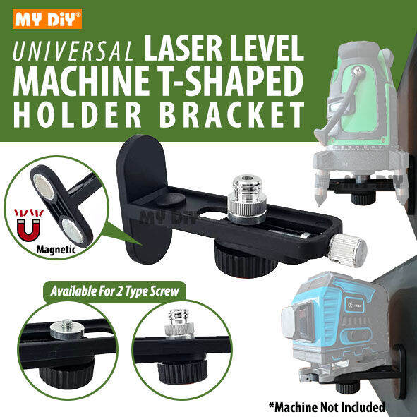 DIYHARDWARESTATION - LASER LEVEL MACHINE MAGNETIC L BRACKET HOLDER WALL ...