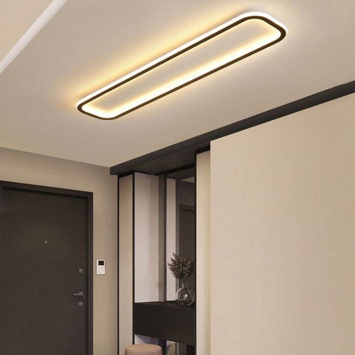Modern LED Long Strip Ceiling Light Rectangular Aisle Lights Living ...