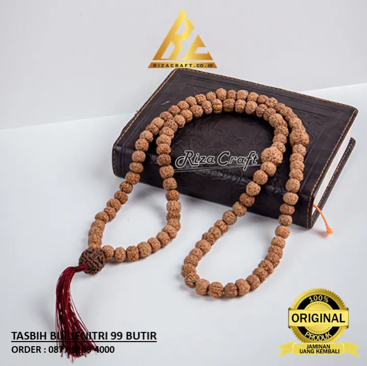 Tasbih Biji Buah Jenitri Genitri Ganitri Rudraksha Asli 99 Butir ...