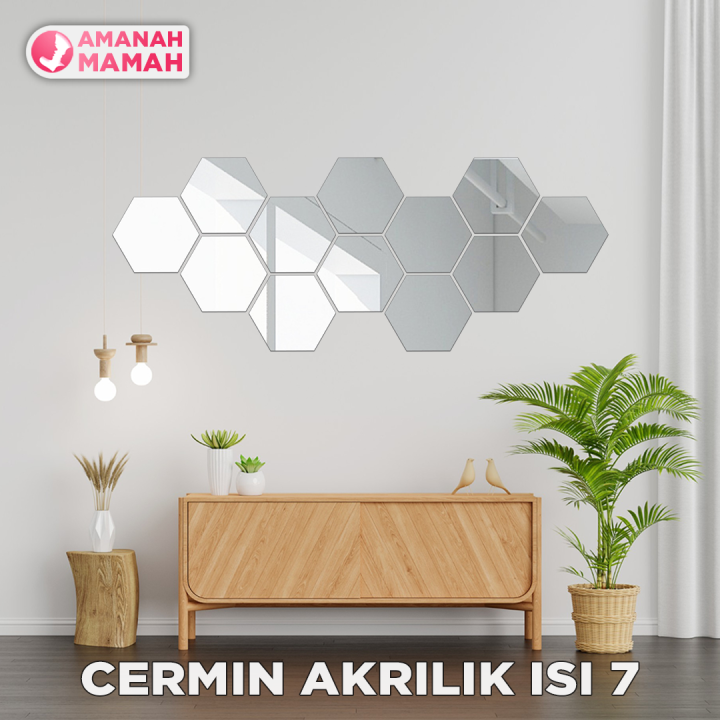 Hiasan Dinding Kamar Mandi Big Size Mirror Kaca Akrilik / Stiker ...