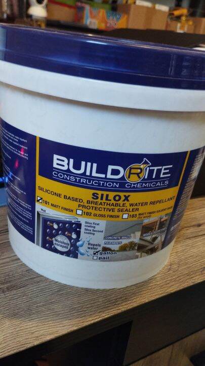 BUILDRITE Silox 101 Emulsion Water Repellent Mold Resistant Matte Clear ...