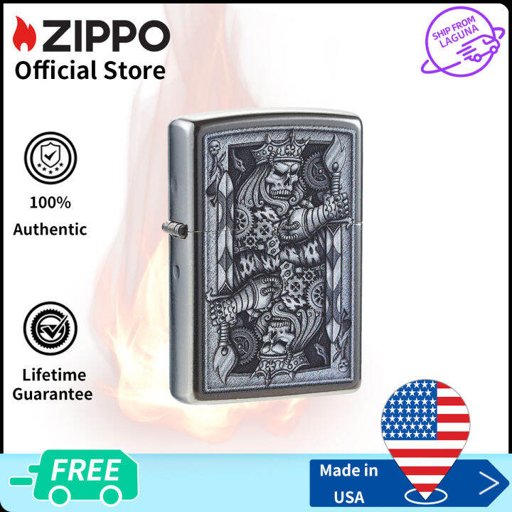 Zippo Steampunk King of Spade Street Chrome Pocket Lighter | Zippo ...