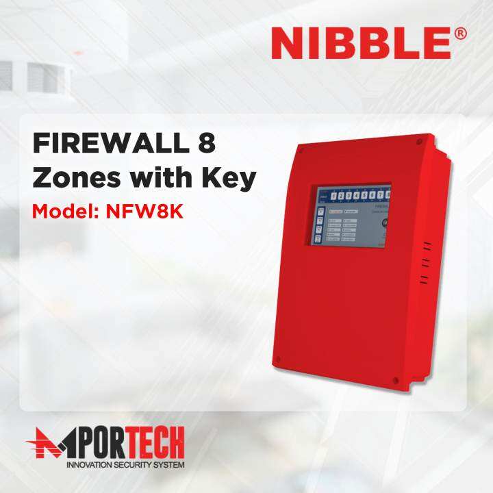NIBBLE NFW8K - Firewall Conventional Fire Alarm Panel 8 Zones with Key | Lazada PH