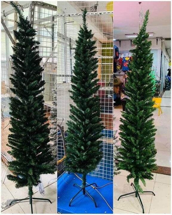 8ft / 240cm Slim Vinyl Space Saver Christmas Tree Available In 8FT With ...