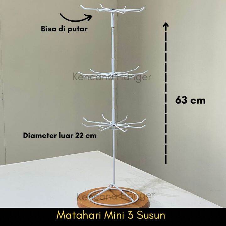 Rak Display Putar Matahari 3 Susun Gantungan Aksesoris Display / RAK ...