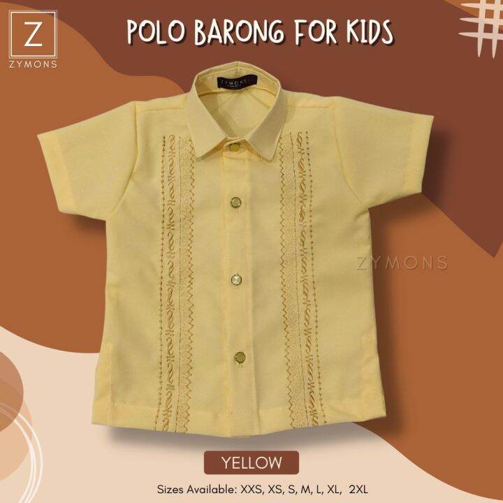 YELLOW POLO BARONG FOR KIDS | Lazada PH