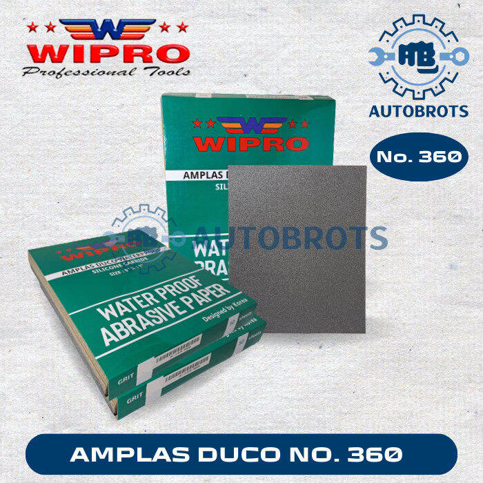 WIPRO Amplas Duco Waterproof No. 360 / Abrasive Sheet Grit 360 | Lazada ...