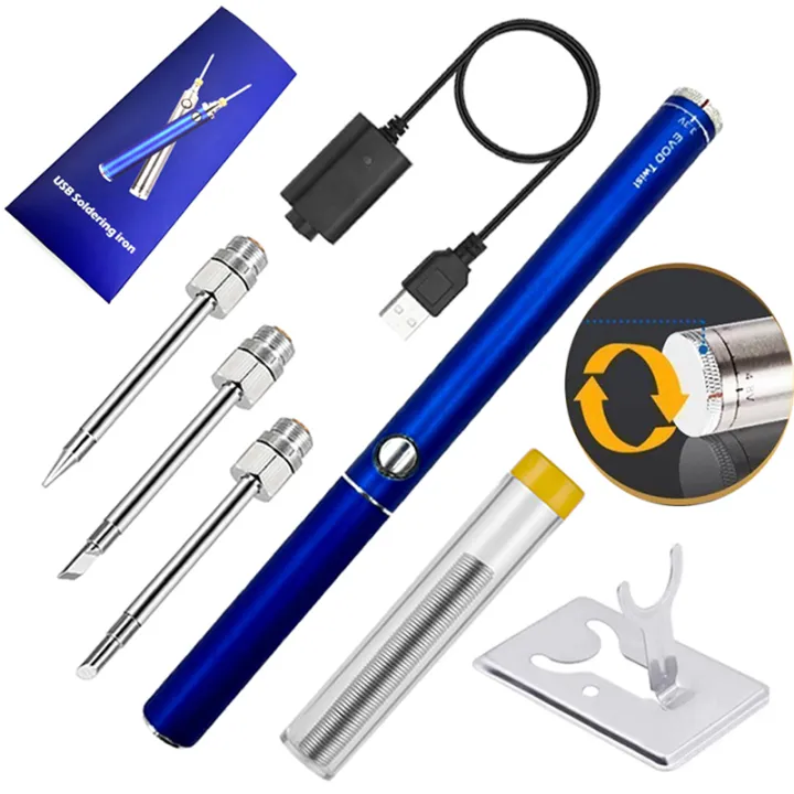 LEI 5V Battery Powered Soldering Iron 510 Rechargeable Charging ...