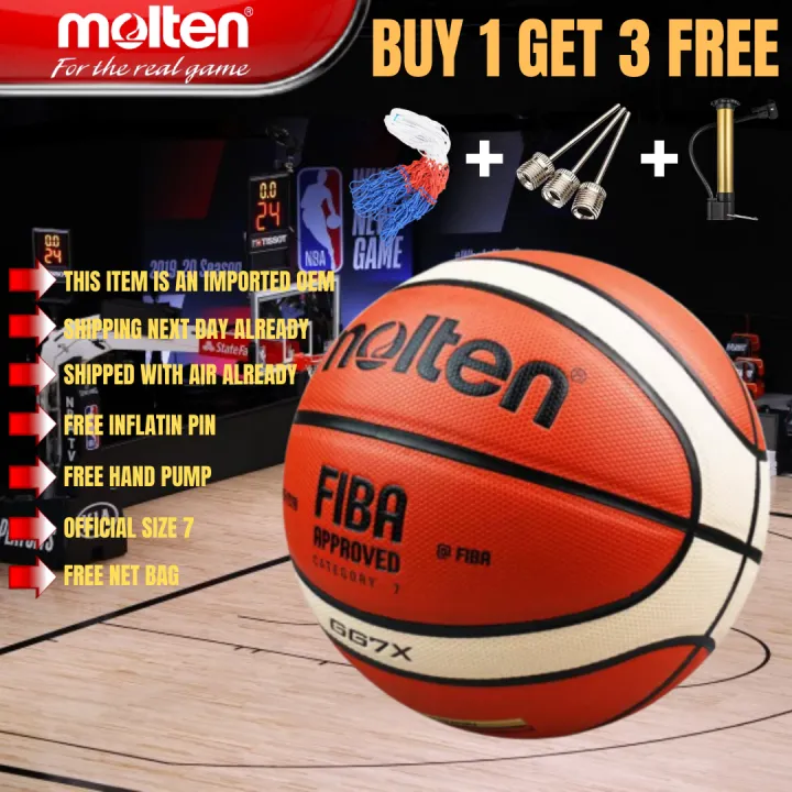 Original Basketball Ball GG7X Size 7 FIBA Approved PU Leather Material ...