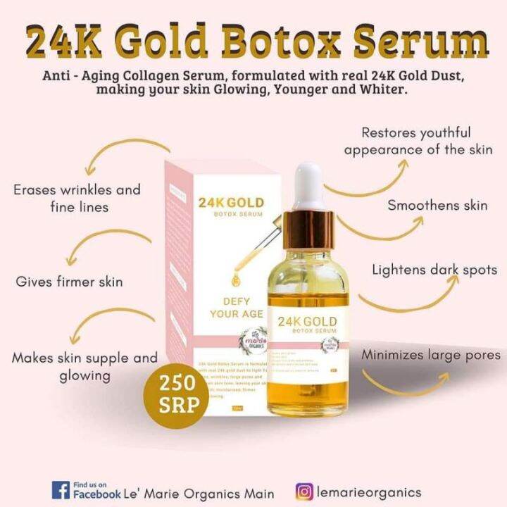Le'Marie Organics 24K Gold Botox Serum | Lazada PH