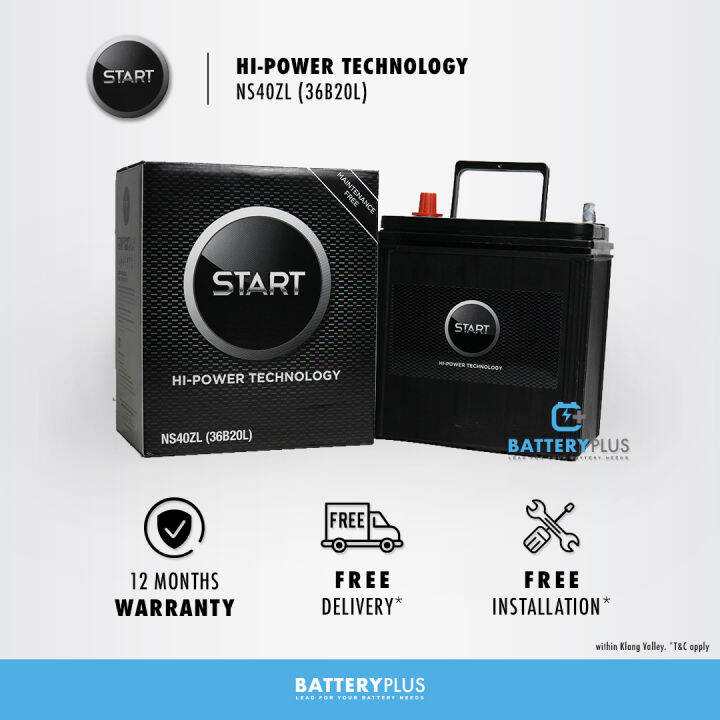 NS40ZL | 36B20L | Century Start MF Car Battery Bateri Kereta For Axia ...