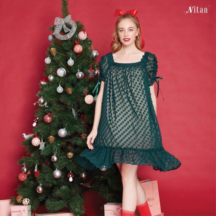Nitan (นิทาน) ชุดเดรสให้นมบุตร รุ่น Bells Of Ireland Nursing Dress ...
