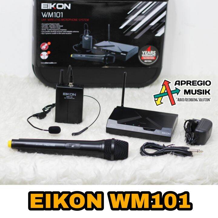 Eikon WM101 WM 101 KIT V2 UHF Wireless Microphone Pack | Lazada Indonesia