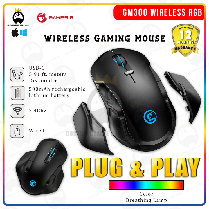 GameSir GM300 Wireless RGB Professional DPI Gaming Mouse for PC/Mac ...