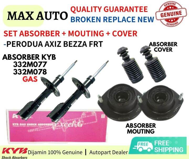 Absorber Front Kayaba Gas+ Absorber Mouting + Absorber Cover For ...