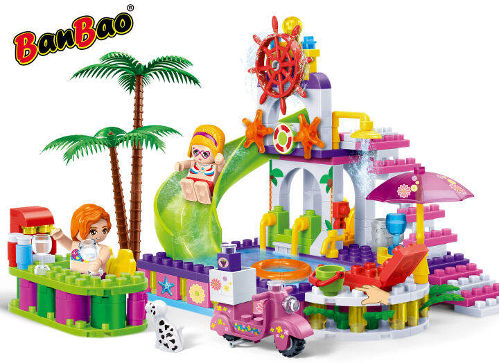 Banbao Building Blocks For Kids Girls Trendy beach series Toys Sets ...